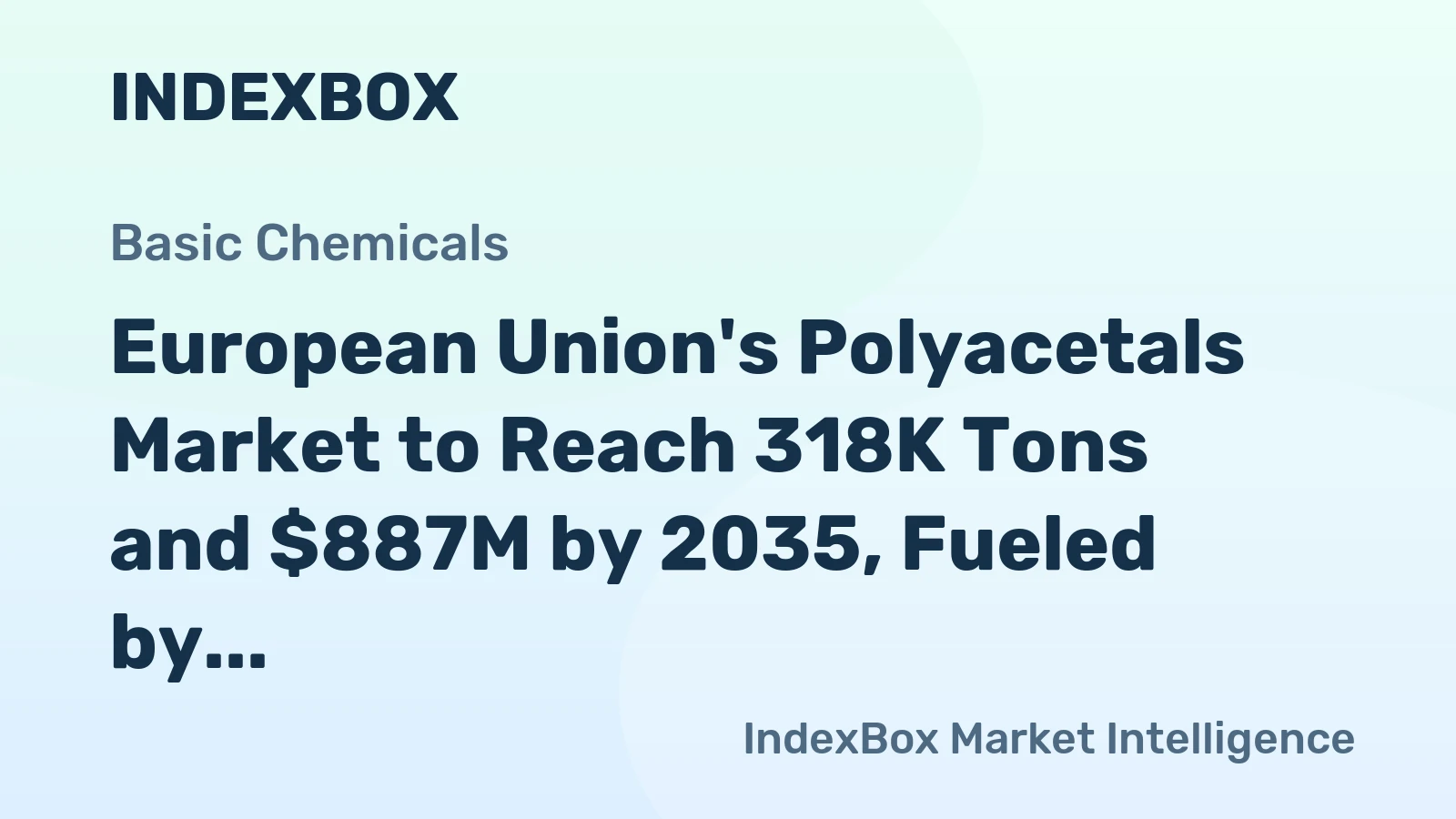 European Union's Polyacetals Market to Reach 318K Tons and $887M by 2035, Fueled by Increasing Demand