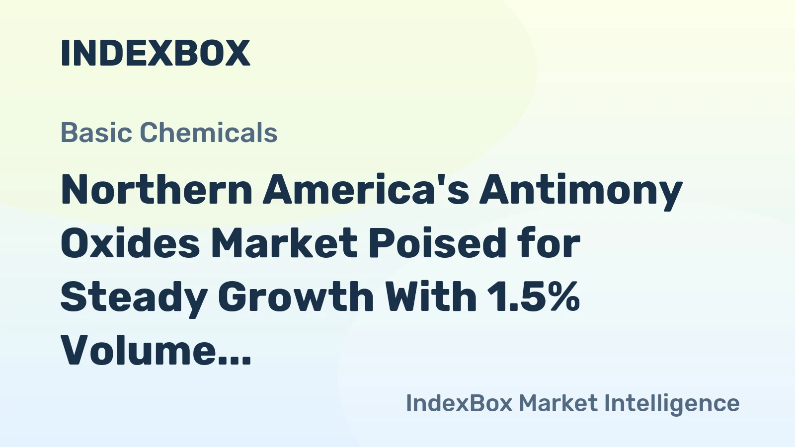 Northern America's Antimony Oxides Market Poised for Steady Growth With 1.5% Volume CAGR