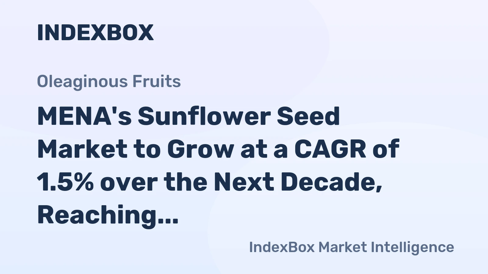 MENA's Sunflower Seed Market to Grow at a CAGR of 1.5% over the Next Decade, Reaching 3.5M Tons by 2035