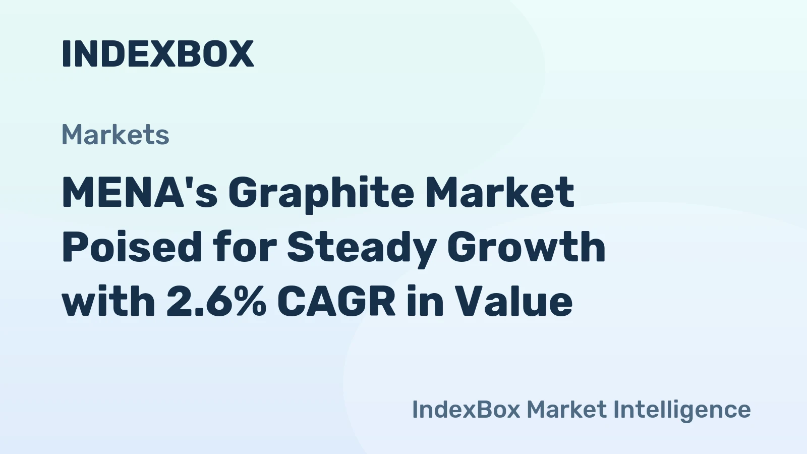 MENA's Graphite Market Poised for Steady Growth with 2.6% CAGR in Value
