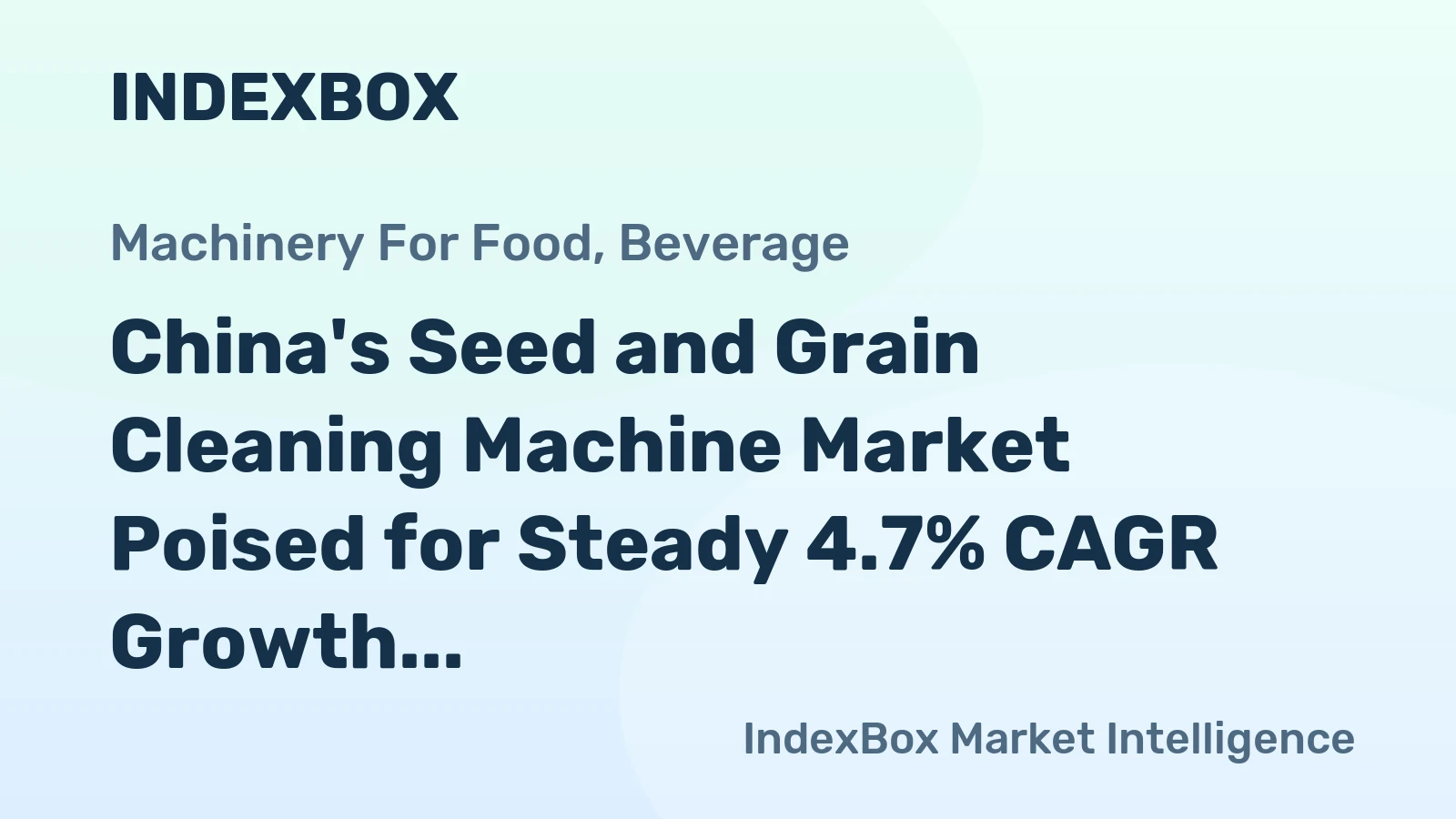China's Seed and Grain Cleaning Machine Market Poised for Steady 4.7% CAGR Growth Through 2035