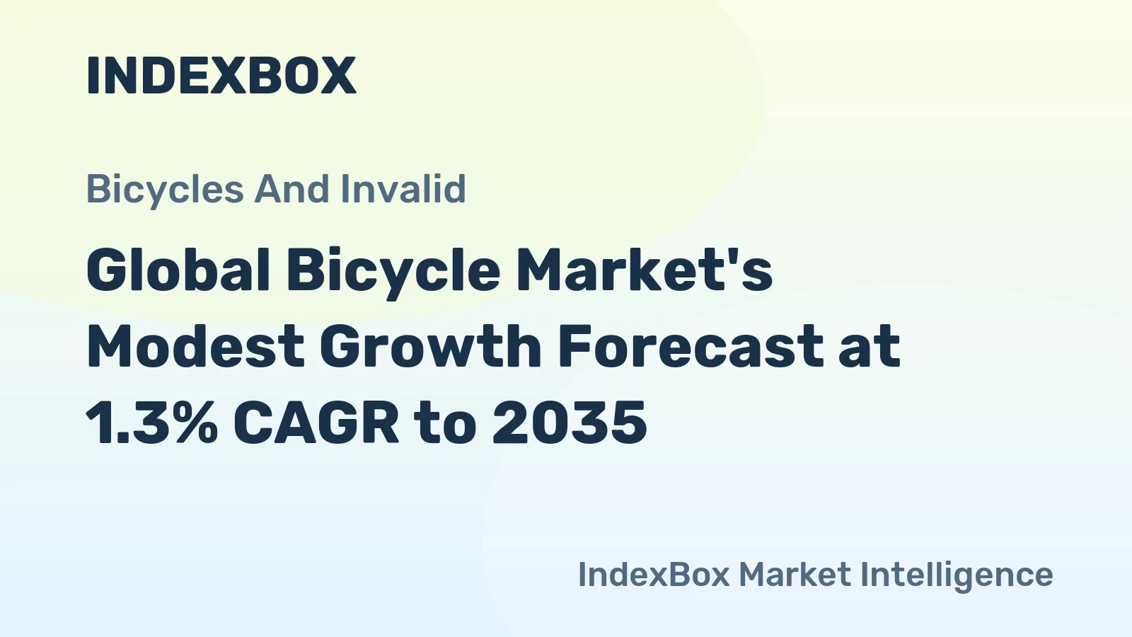 Global Bicycle Market's Modest Growth Forecast at 1.3% CAGR to 2035