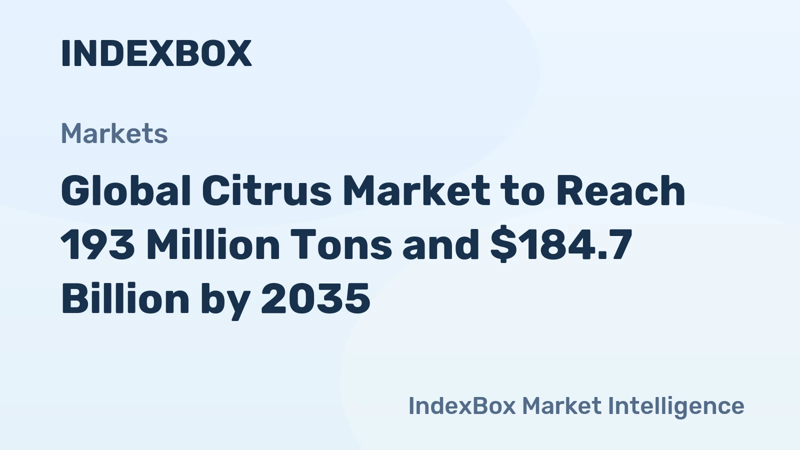 Global Citrus Market to Reach 193 Million Tons and $184.7 Billion by 2035