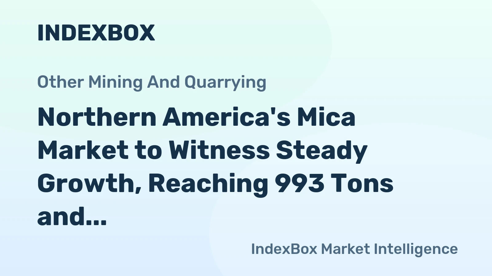 Northern America's Mica Market to Witness Steady Growth, Reaching 993 Tons and $1.5M by 2035