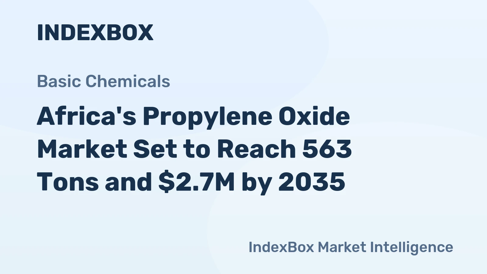 Africa's Propylene Oxide Market Set to Reach 563 Tons and $2.7M by 2035