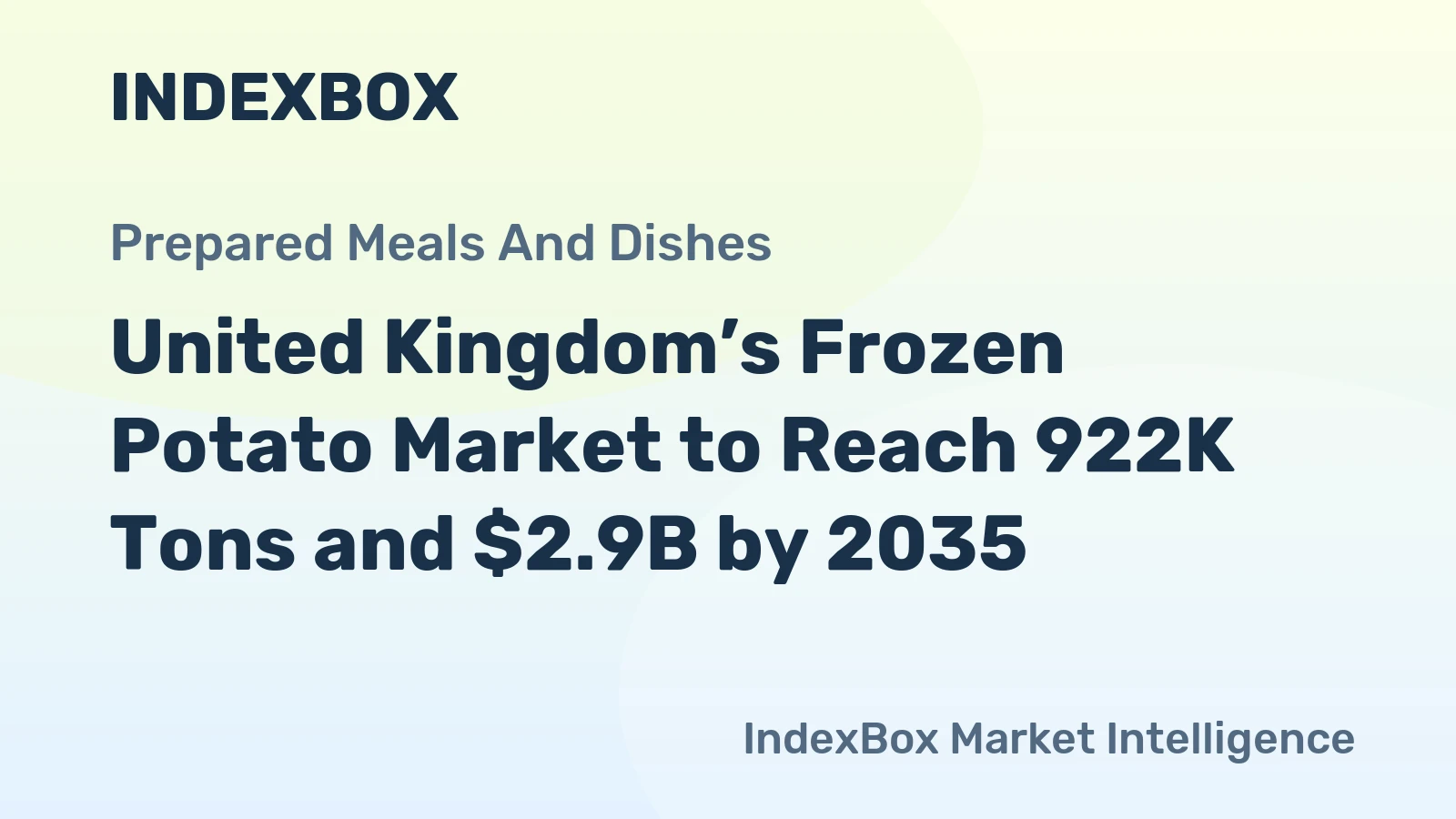 United Kingdom’s Frozen Potato Market to Reach 922K Tons and $2.9B by 2035