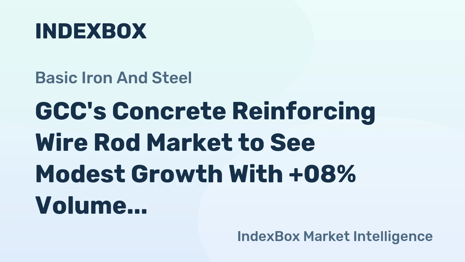 GCC's Concrete Reinforcing Wire Rod Market to See Modest Growth With +08% Volume CAGR Through 2035