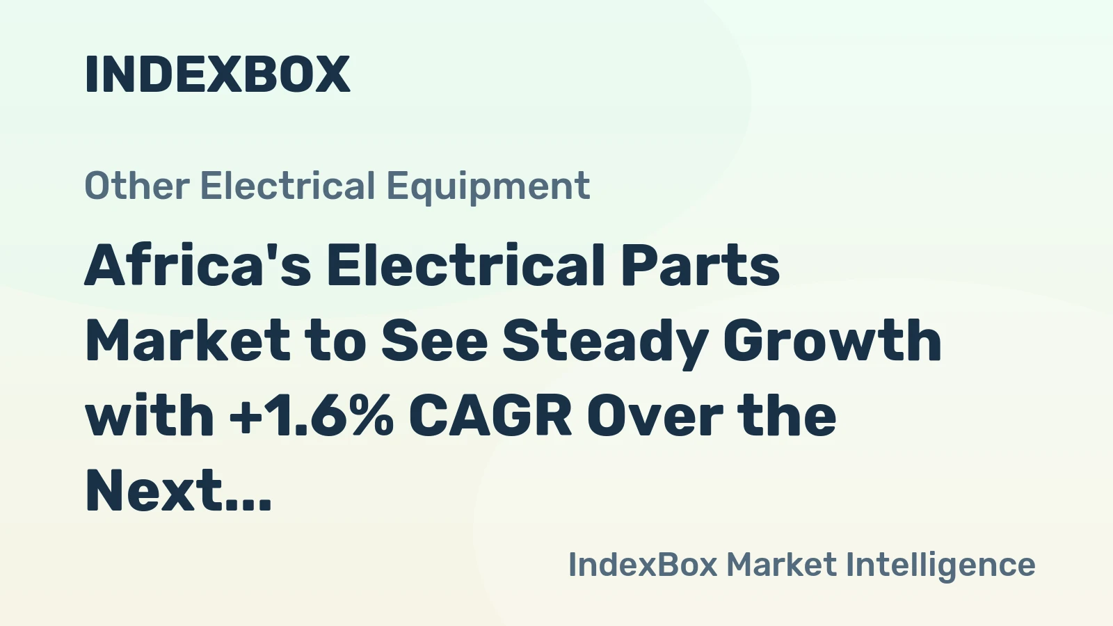 Africa's Electrical Parts Market to See Steady Growth with +1.6% CAGR Over the Next Decade