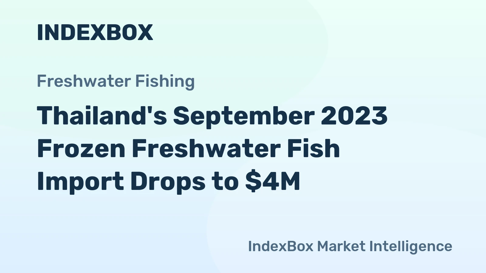 Thailand's September 2023 Frozen Freshwater Fish Import Drops to $4M