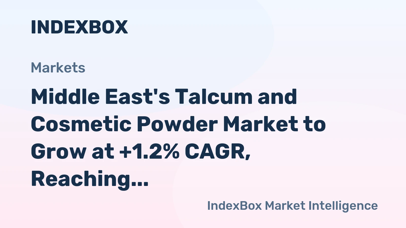Middle East's Talcum and Cosmetic Powder Market to Grow at +1.2% CAGR, Reaching 24K Tons by 2035