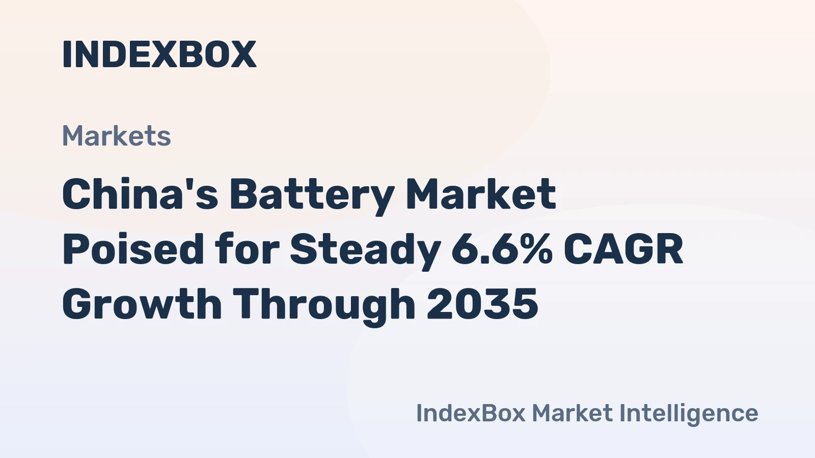 China's Battery Market Poised for Steady 6.6% CAGR Growth Through 2035