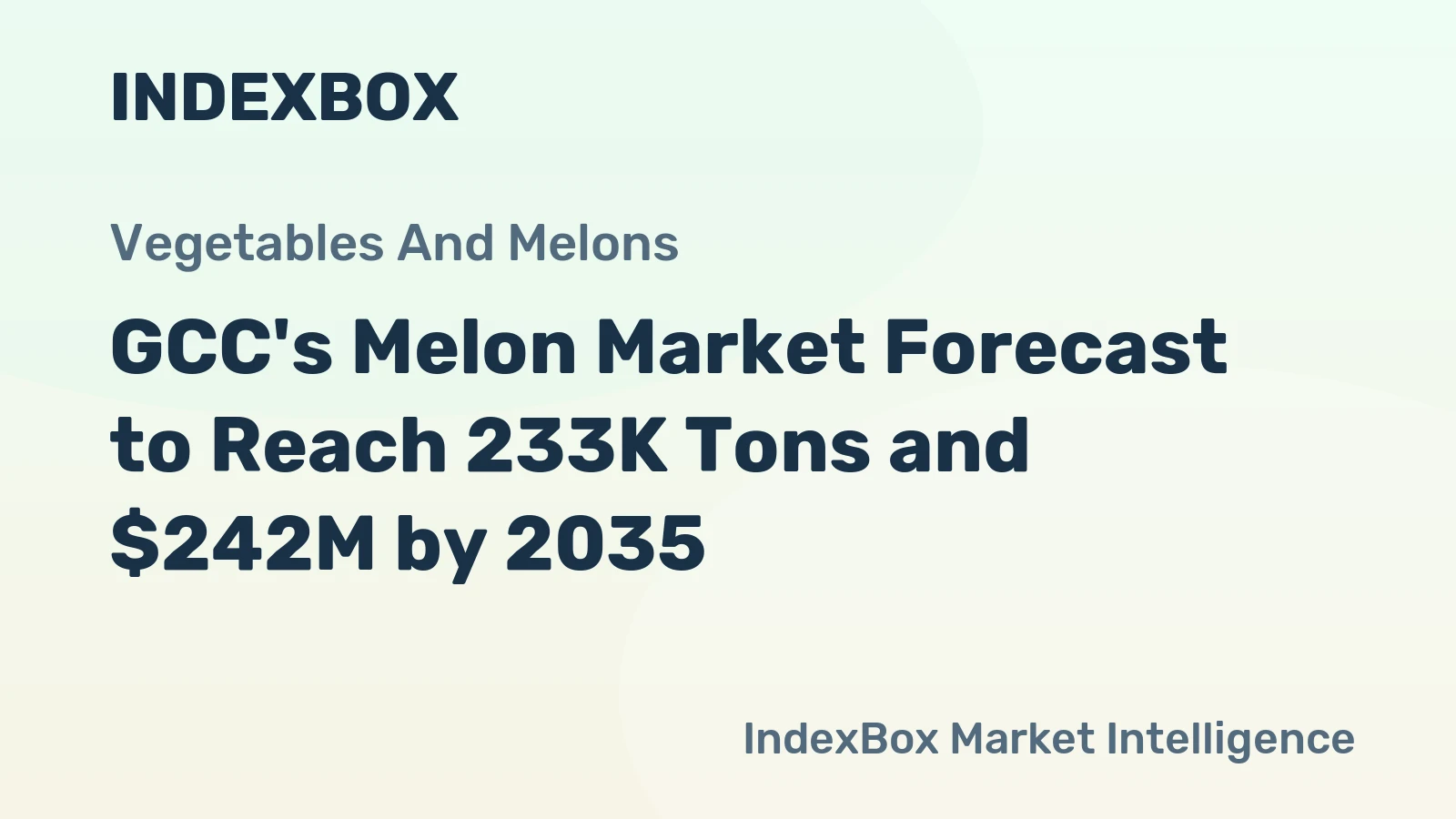 GCC's Melon Market Forecast to Reach 233K Tons and $242M by 2035