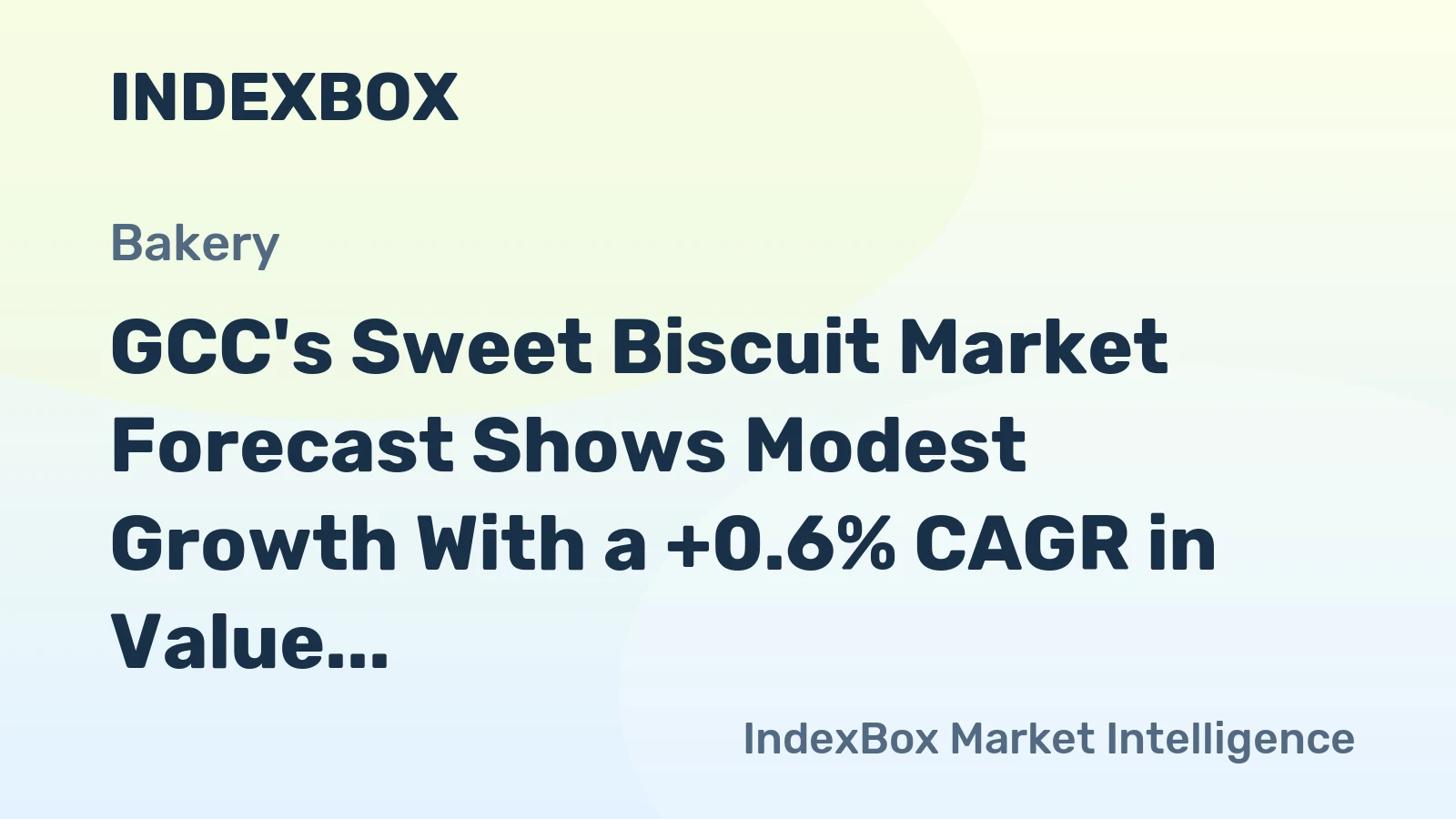 GCC's Sweet Biscuit Market Forecast Shows Modest Growth With a +0.6% CAGR in Value to 2035