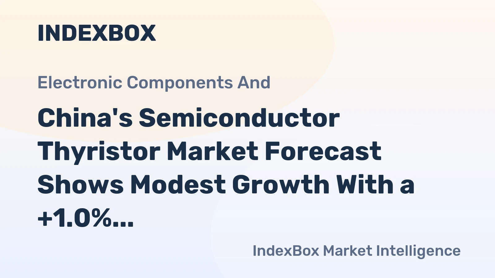 China's Semiconductor Thyristor Market Forecast Shows Modest Growth With a +1.0% CAGR