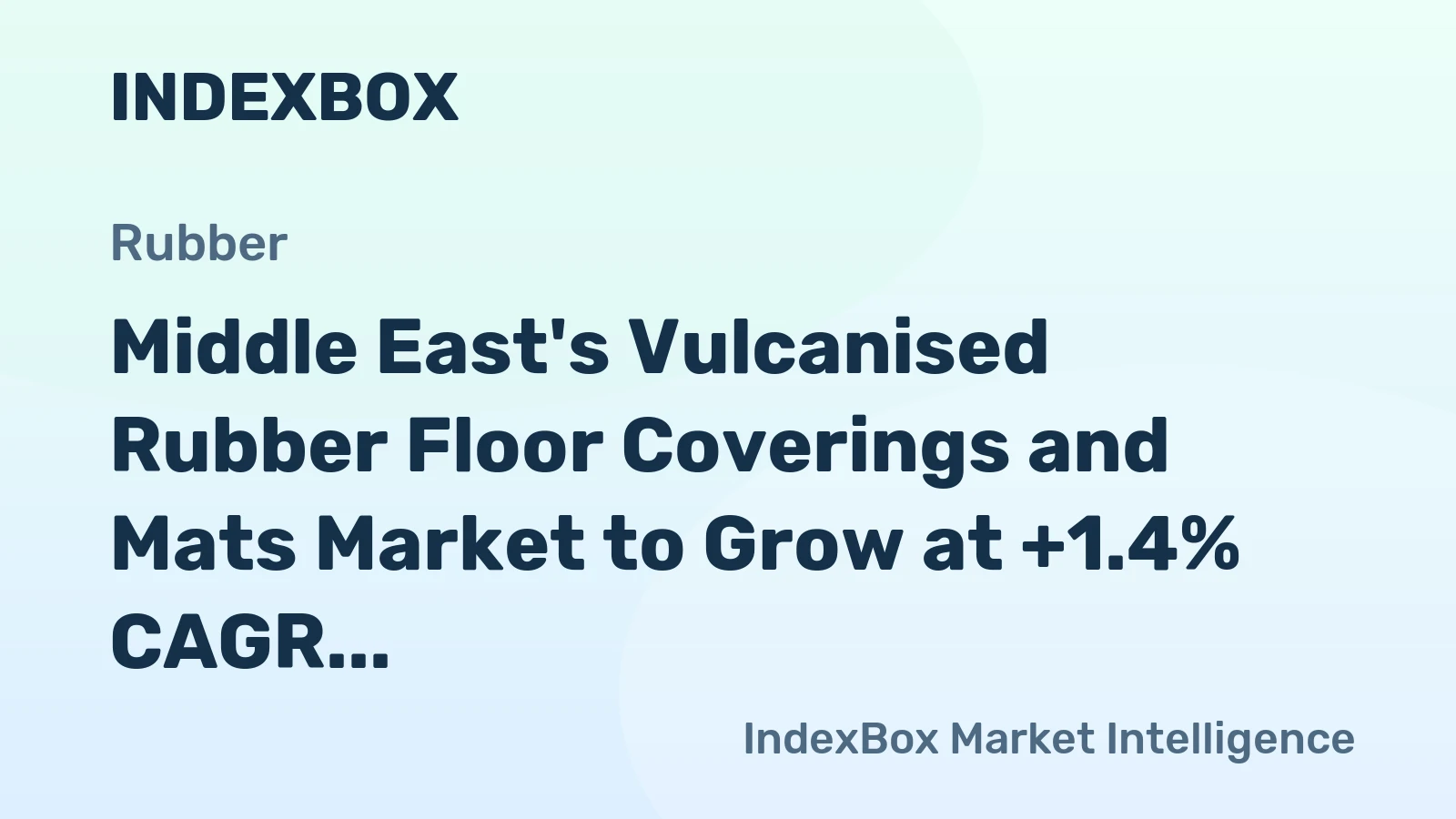 Middle East's Vulcanised Rubber Floor Coverings and Mats Market to Grow at +1.4% CAGR, Reaching $240M Value by 2035