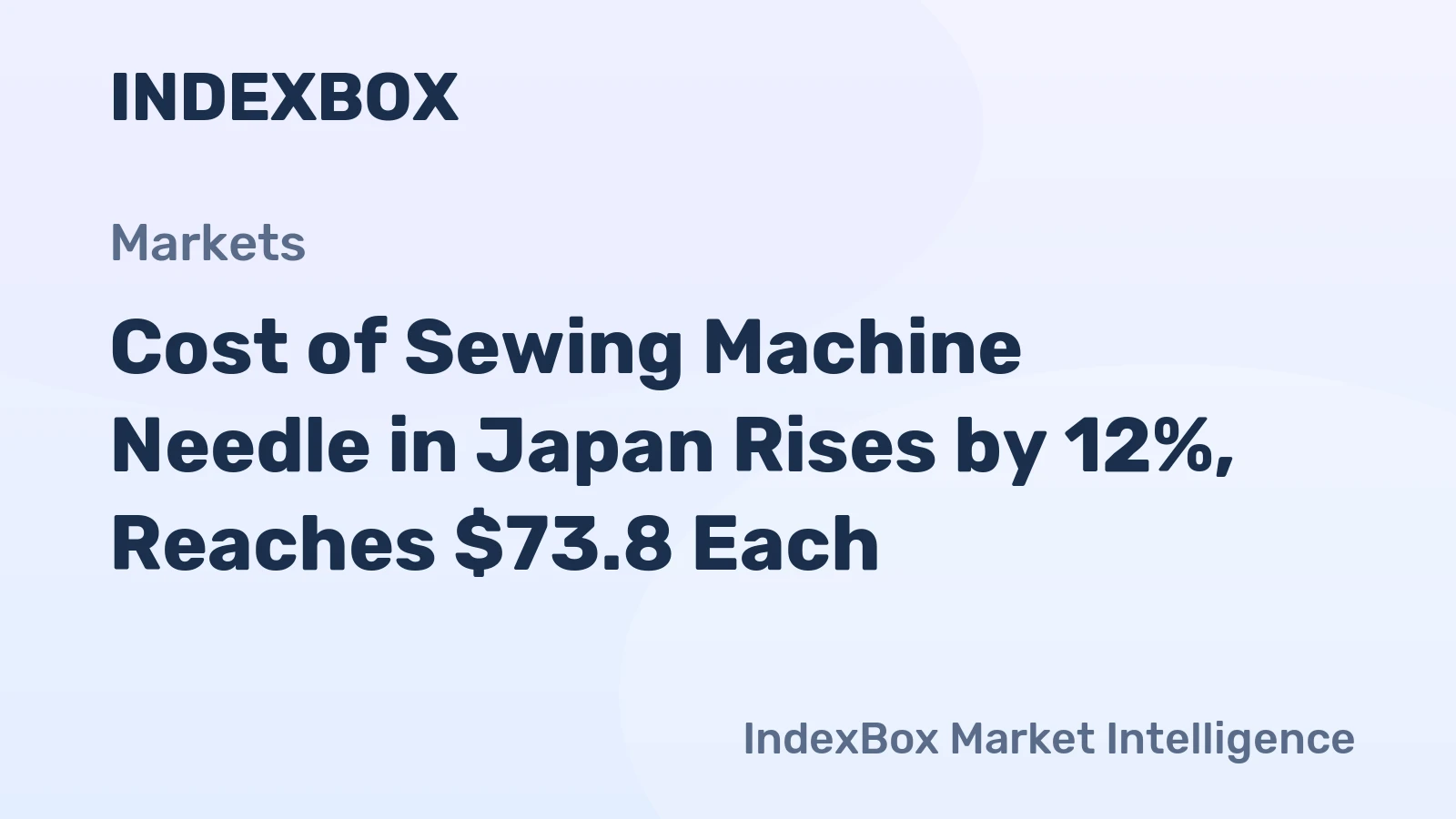 Cost of Sewing Machine Needle in Japan Rises by 12%, Reaches $73.8 Each