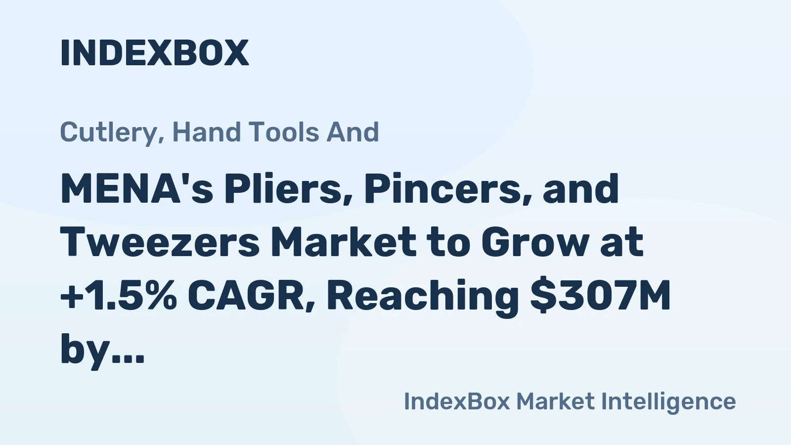 MENA's Pliers, Pincers, and Tweezers Market to Grow at +1.5% CAGR, Reaching $307M by 2035