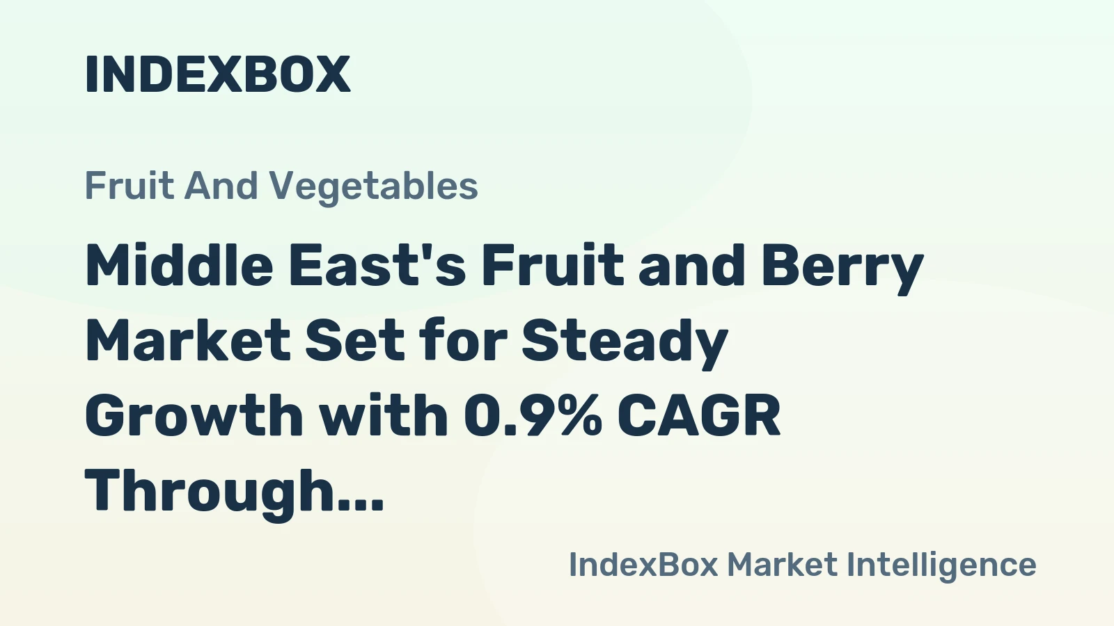 Middle East's Fruit and Berry Market Set for Steady Growth with 0.9% CAGR Through 2035