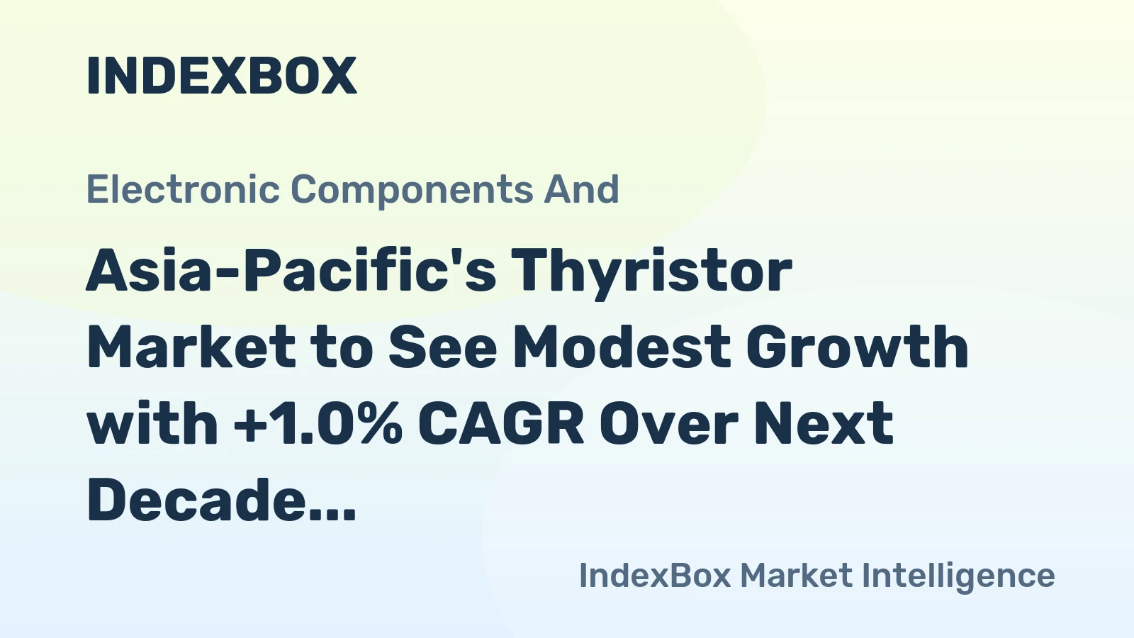 Asia-Pacific's Thyristor Market to See Modest Growth with +1.0% CAGR Over Next Decade