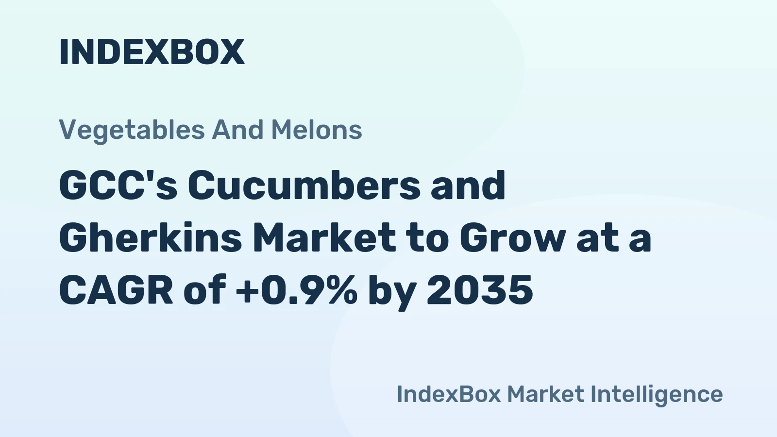 GCC's Cucumbers and Gherkins Market to Grow at a CAGR of +0.9% by 2035