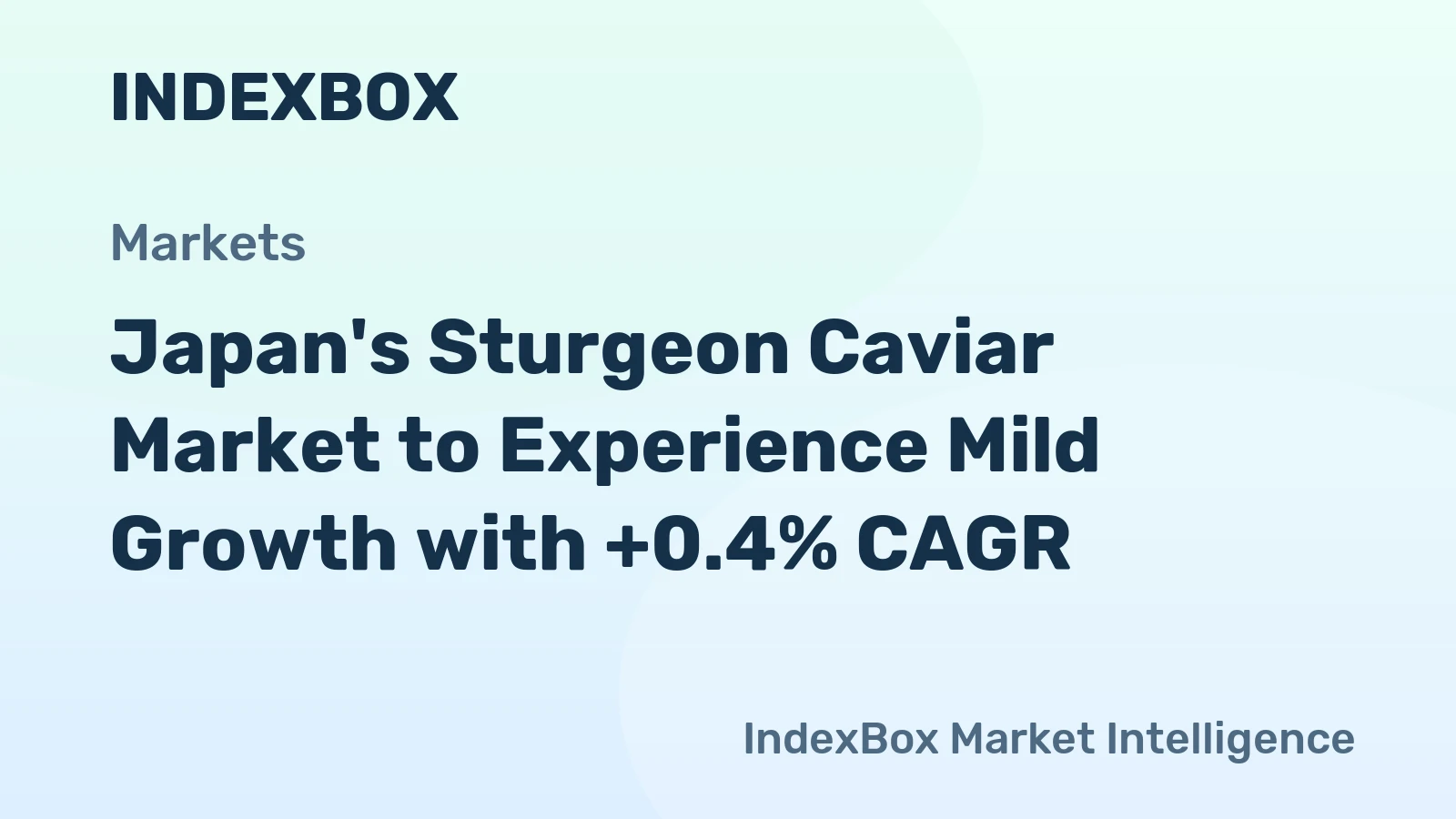 Japan's Sturgeon Caviar Market to Experience Mild Growth with +0.4% CAGR