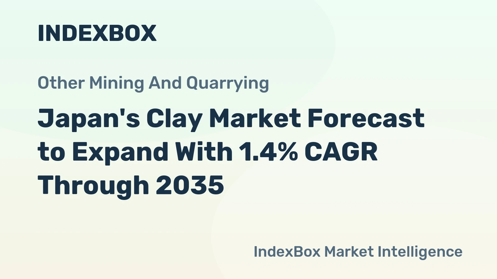 Japan's Clay Market Forecast to Expand With 1.4% CAGR Through 2035