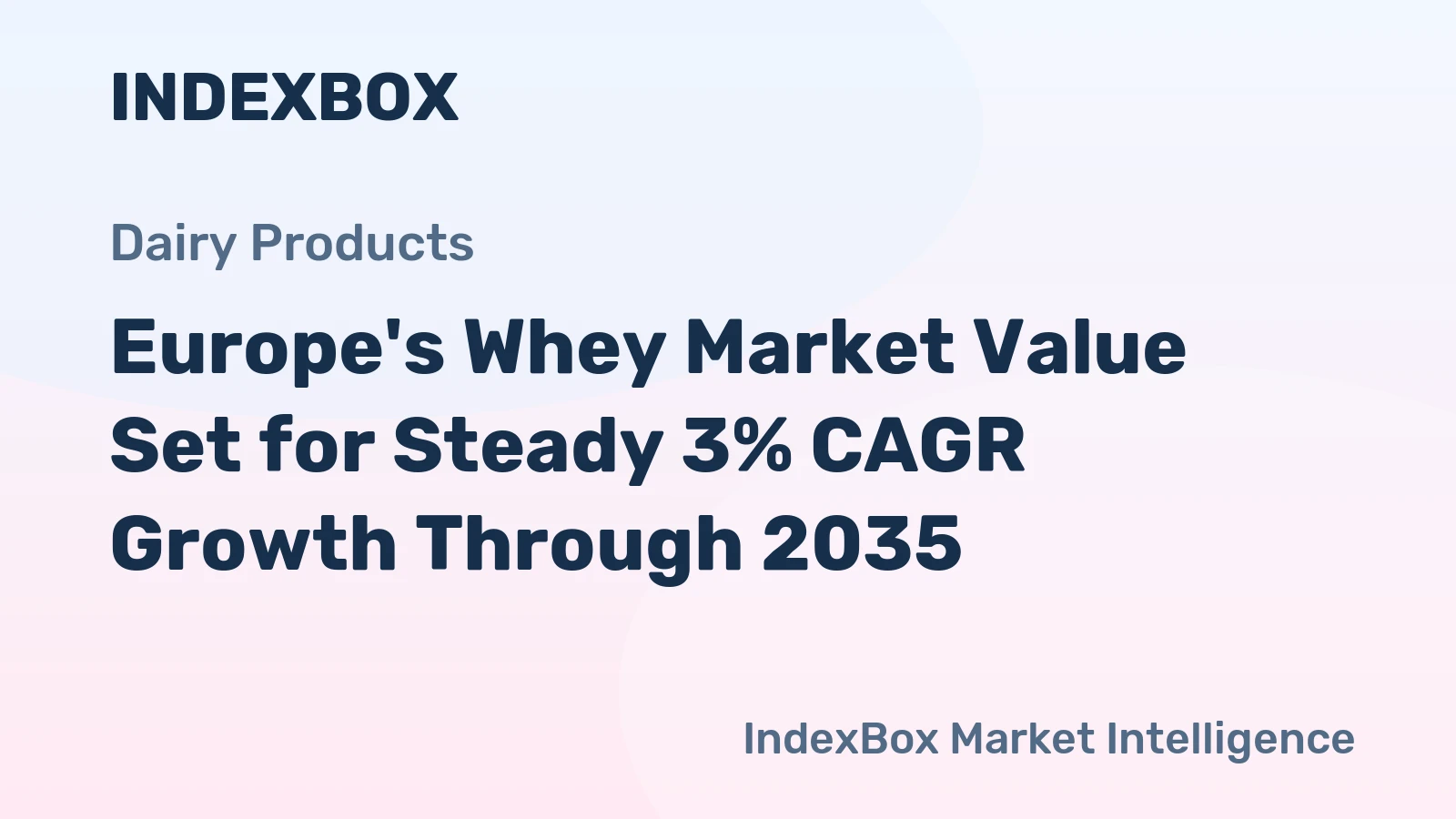 Europe's Whey Market Value Set for Steady 3% CAGR Growth Through 2035
