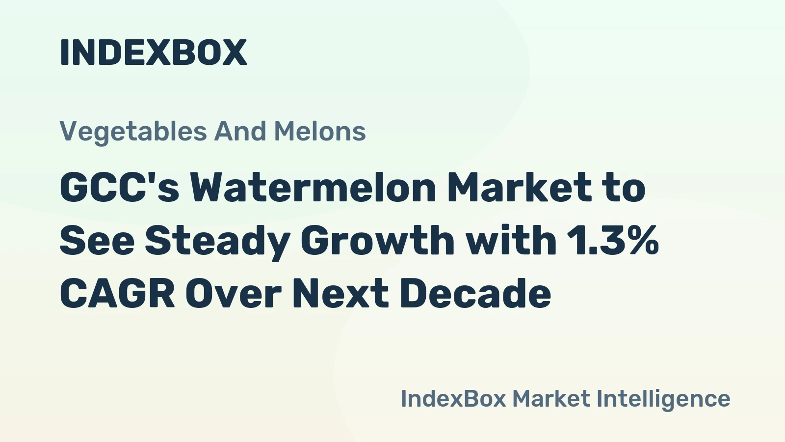 GCC's Watermelon Market to See Steady Growth with 1.3% CAGR Over Next Decade