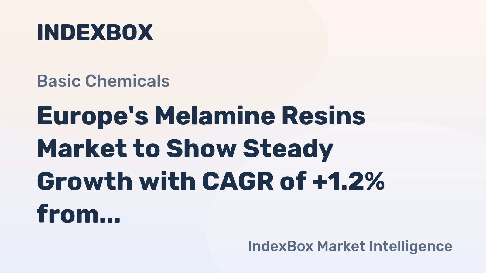 Europe's Melamine Resins Market to Show Steady Growth with CAGR of +1.2% from 2024 to 2035