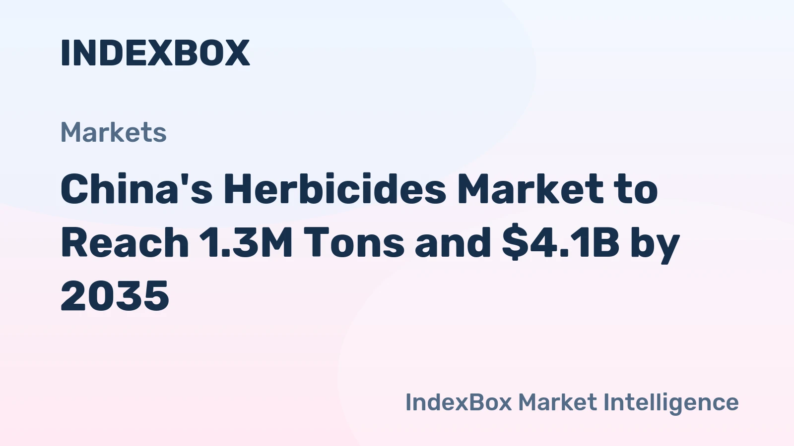China's Herbicides Market to Reach 1.3M Tons and $4.1B by 2035