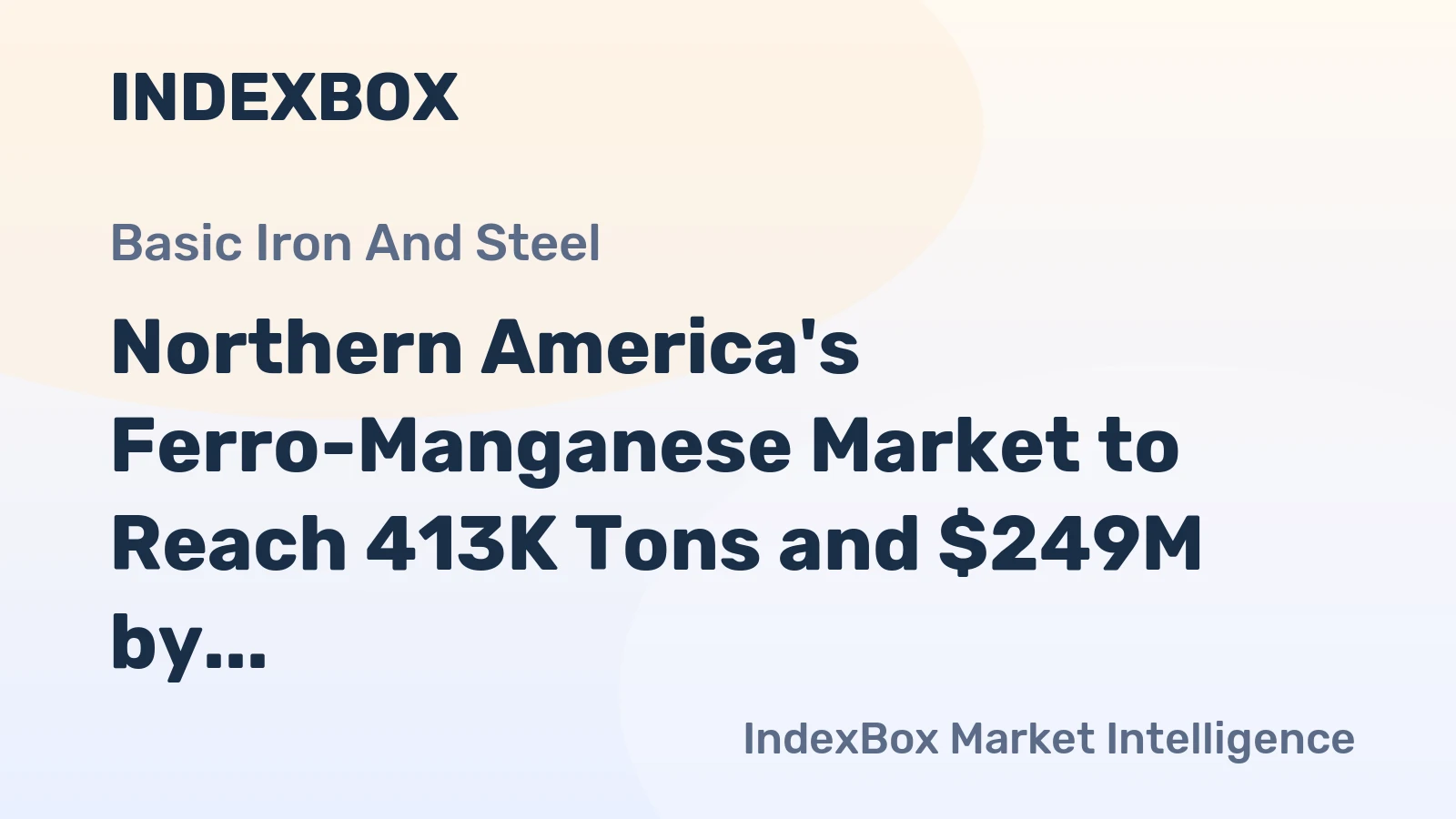 Northern America's Ferro-Manganese Market to Reach 413K Tons and $249M by 2035