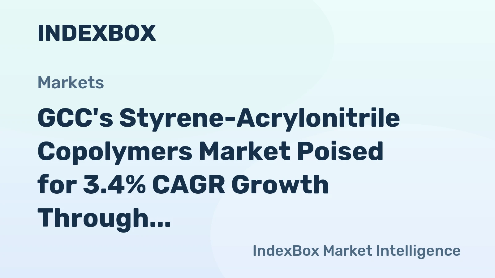 GCC's Styrene-Acrylonitrile Copolymers Market Poised for 3.4% CAGR Growth Through 2035