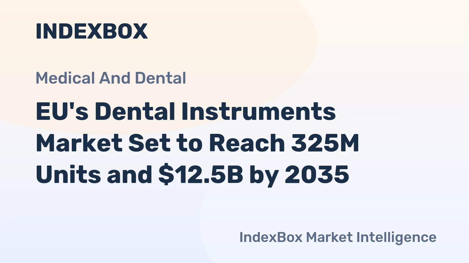 EU's Dental Instruments Market Set to Reach 325M Units and $12.5B by 2035
