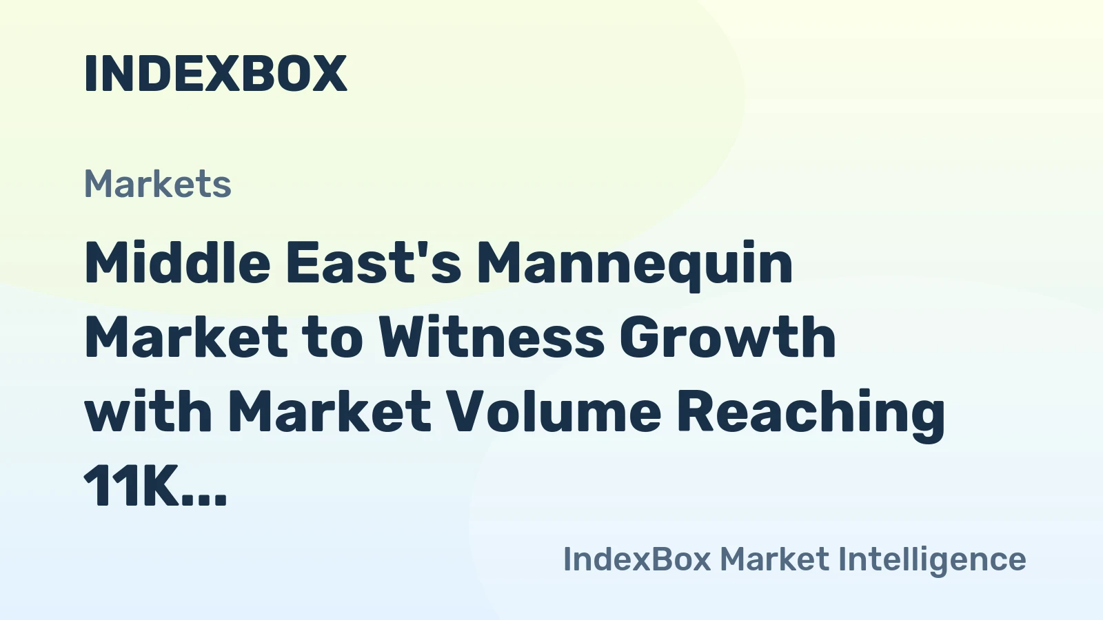 Middle East's Mannequin Market to Witness Growth with Market Volume Reaching 11K Tons and Market Value Reaching $487M by 2035