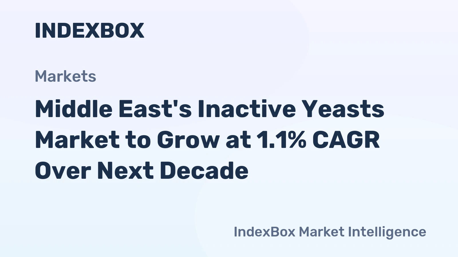 Middle East's Inactive Yeasts Market to Grow at 1.1% CAGR Over Next Decade