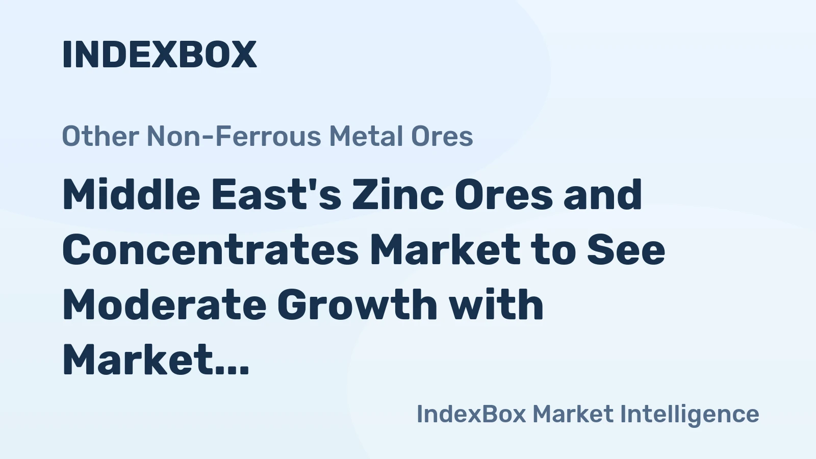Middle East's Zinc Ores and Concentrates Market to See Moderate Growth with Market Volume Reaching 422K Tons and Market Value Reaching $441M by 2035