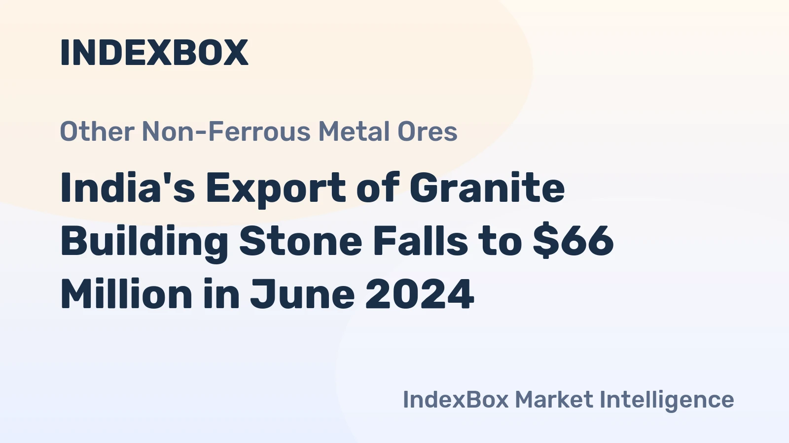 India's Export of Granite Building Stone Falls to $66 Million in June 2024