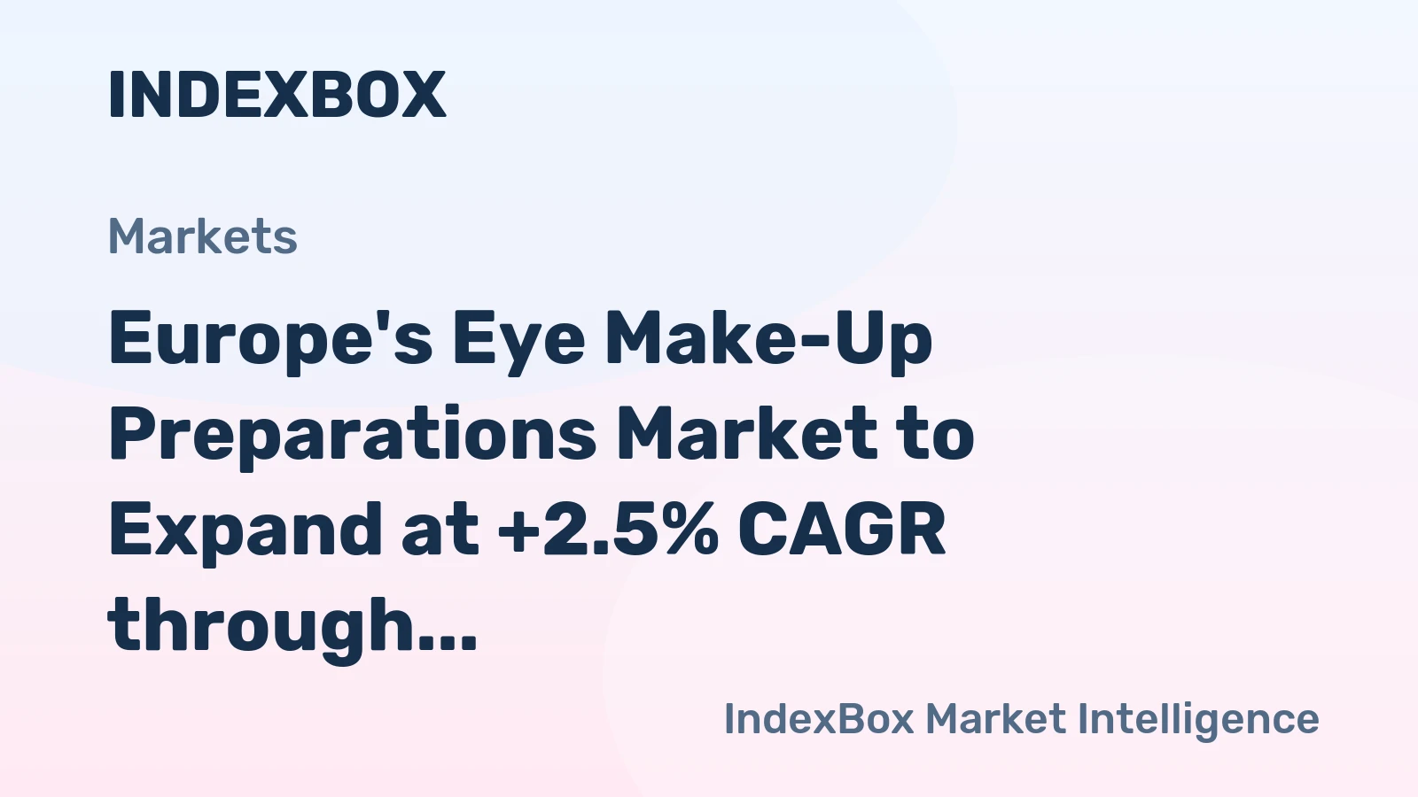 Europe's Eye Make-Up Preparations Market to Expand at +2.5% CAGR through 2035, Reaching 65K Tons