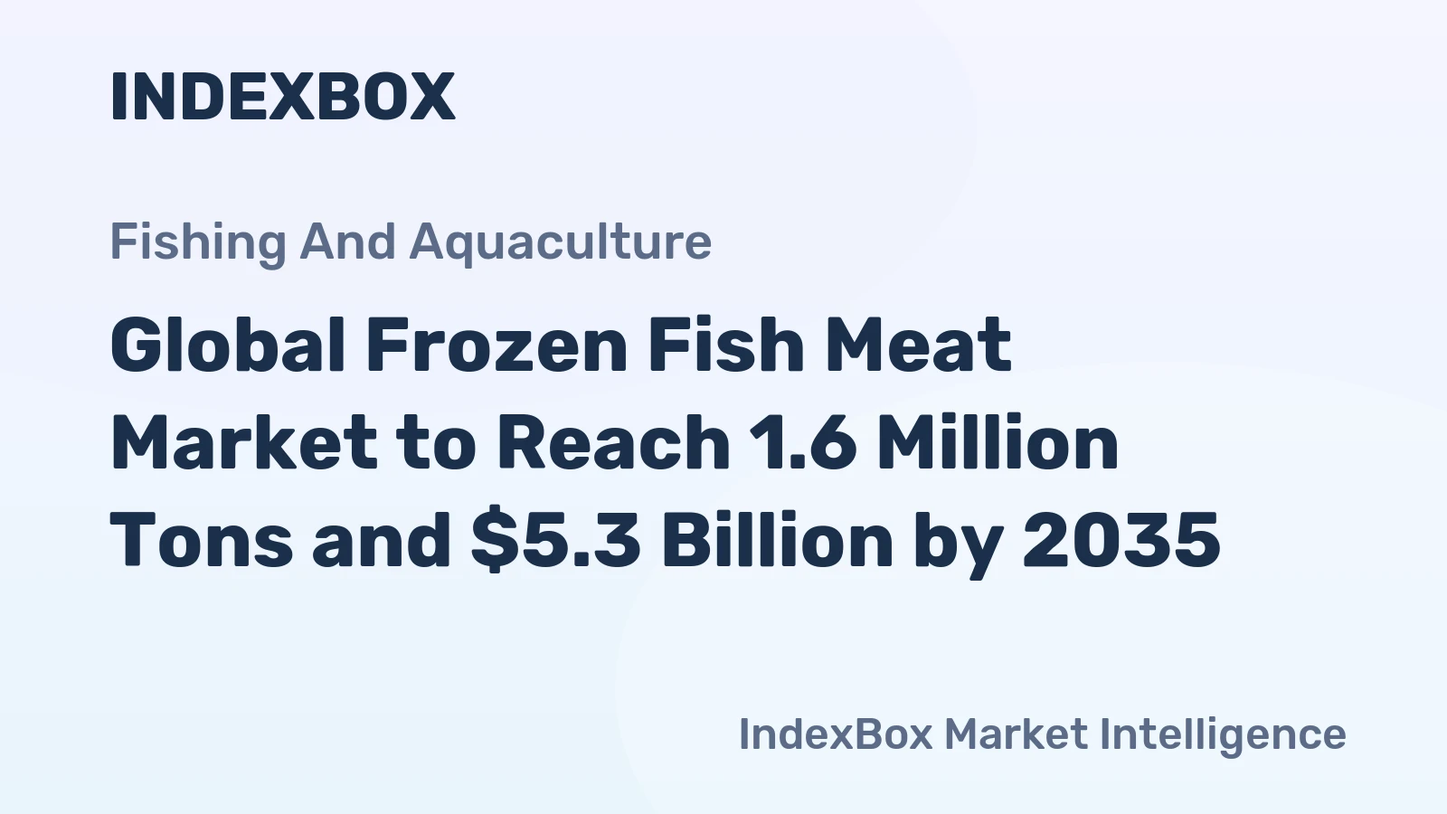 Global Frozen Fish Meat Market to Reach 1.6 Million Tons and $5.3 Billion by 2035