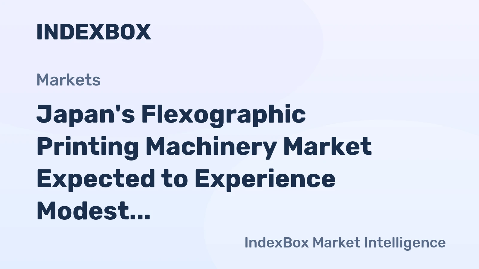 Japan's Flexographic Printing Machinery Market Expected to Experience Modest Growth with CAGR of +1.1% from 2024 to 2035