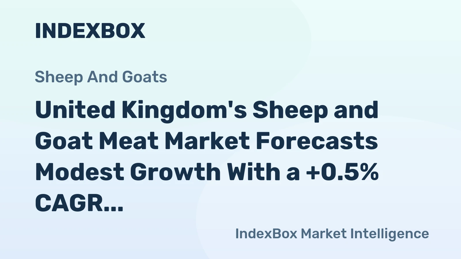 United Kingdom's Sheep and Goat Meat Market Forecasts Modest Growth With a +0.5% CAGR in Value