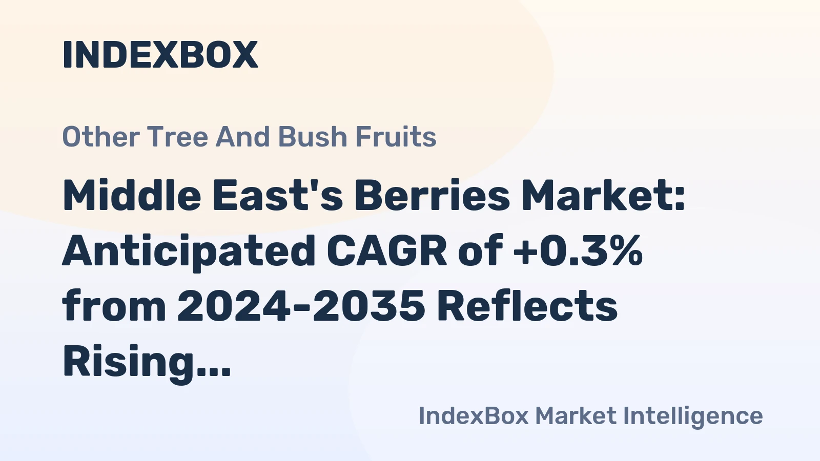 Middle East's Berries Market: Anticipated CAGR of +0.3% from 2024-2035 Reflects Rising Consumption Trends