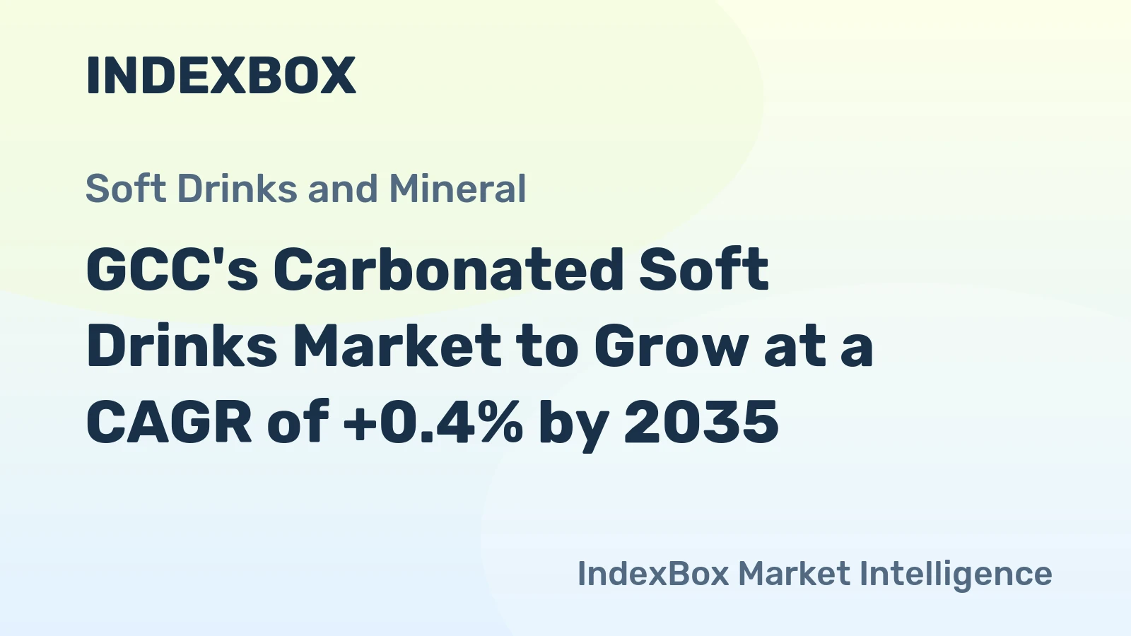 GCC's Carbonated Soft Drinks Market to Grow at a CAGR of +0.4% by 2035