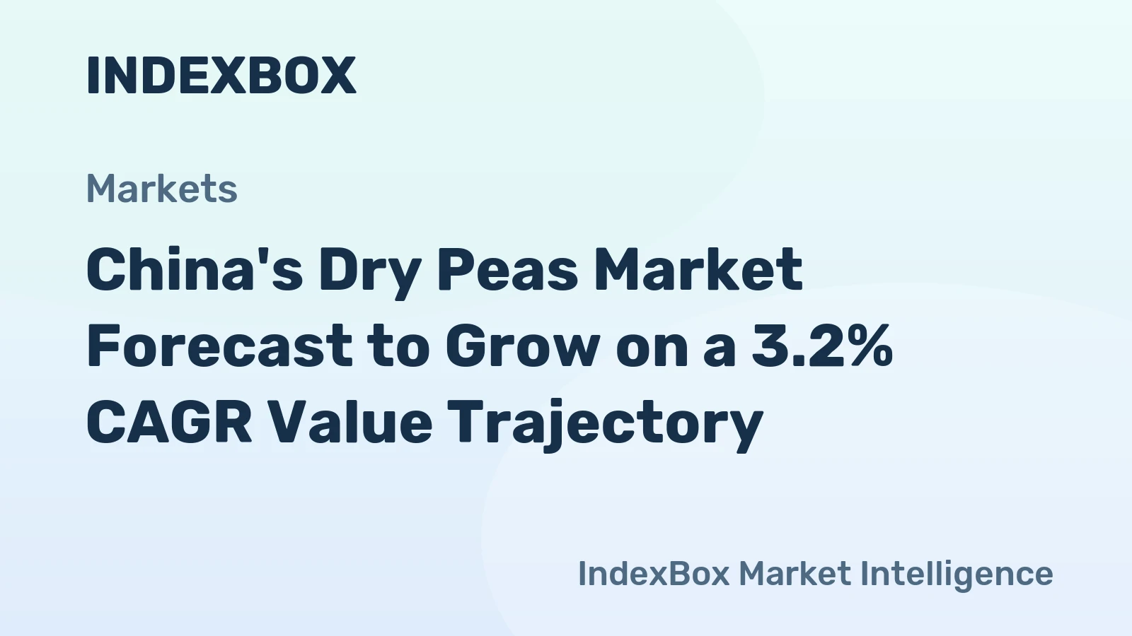 China's Dry Peas Market Forecast to Grow on a 3.2% CAGR Value Trajectory