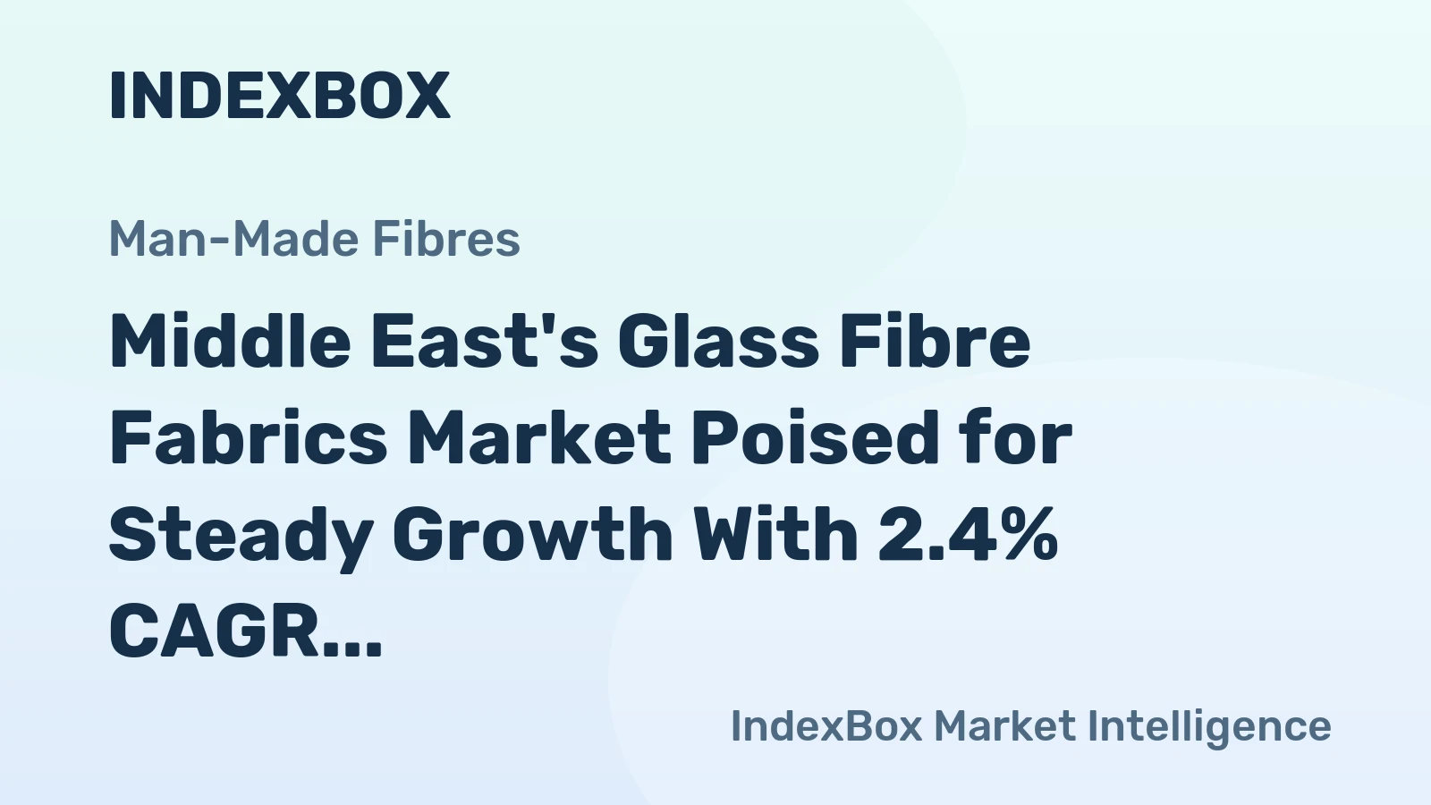 Middle East's Glass Fibre Fabrics Market Poised for Steady Growth With 2.4% CAGR Through 2035