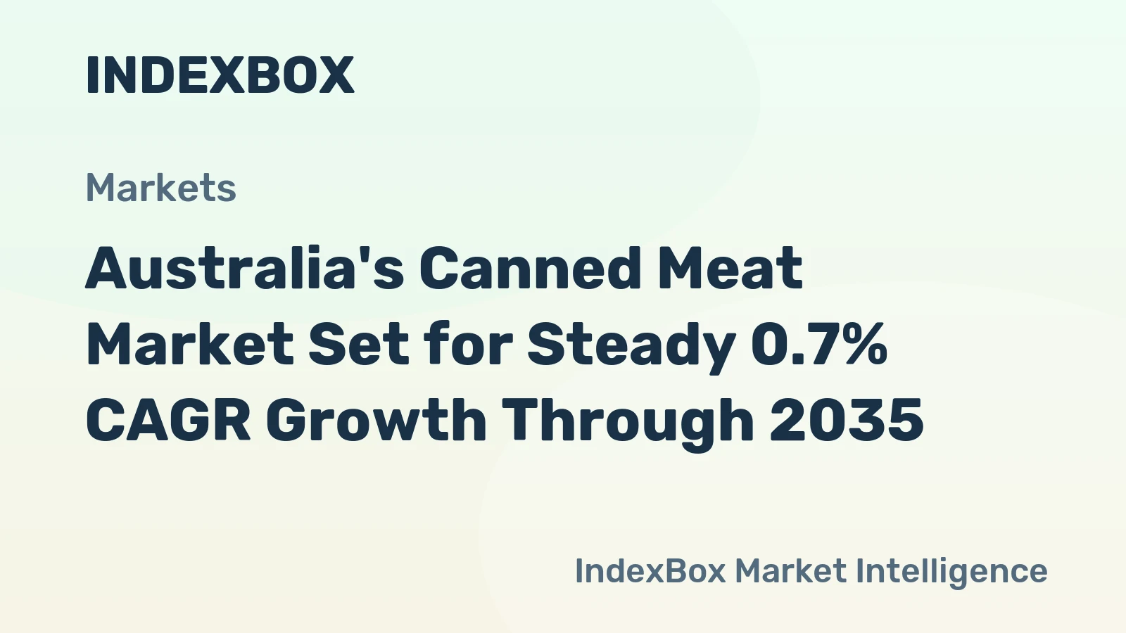 Australia's Canned Meat Market Set for Steady 0.7% CAGR Growth Through 2035
