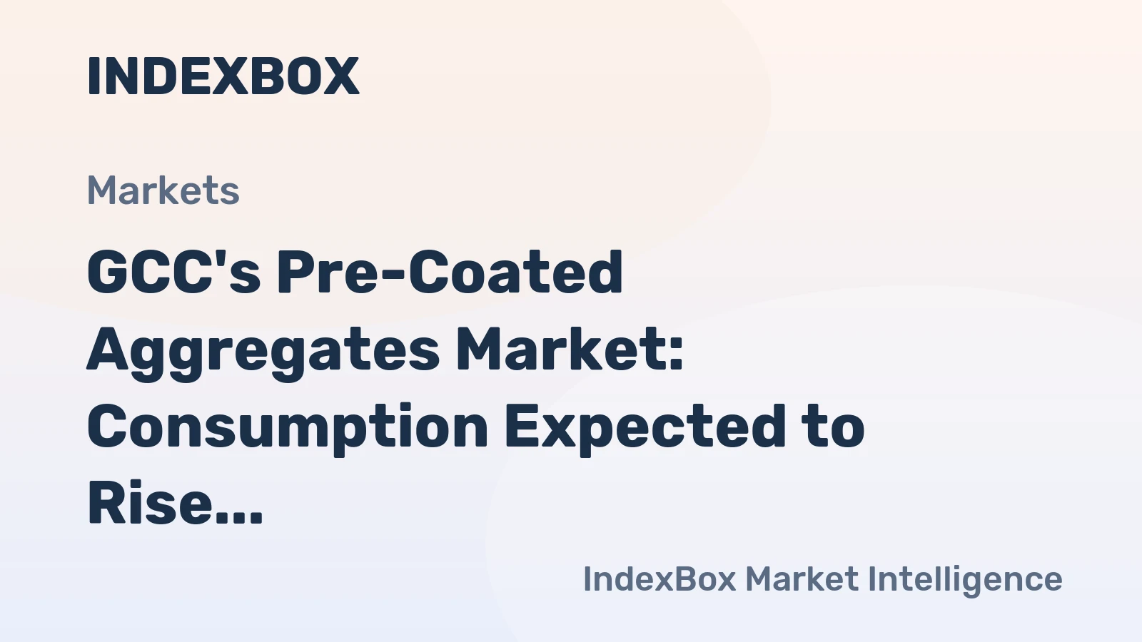 GCC's Pre-Coated Aggregates Market: Consumption Expected to Rise Significantly Over the Next Decade, Reaching 488 Tons by 2035