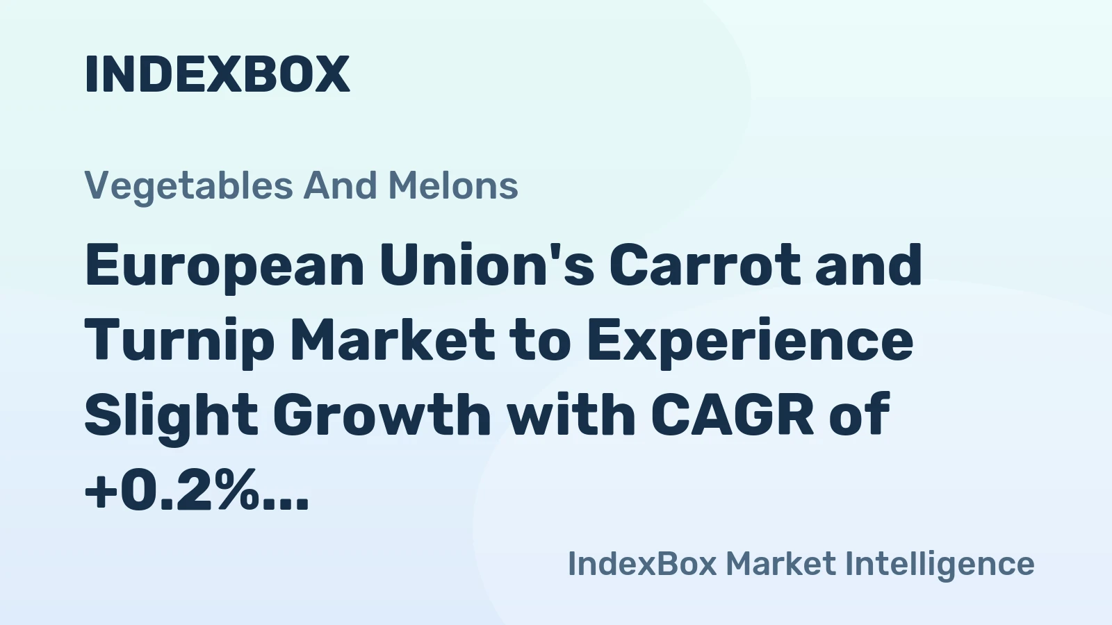 European Union's Carrot and Turnip Market to Experience Slight Growth with CAGR of +0.2% Over Next Decade
