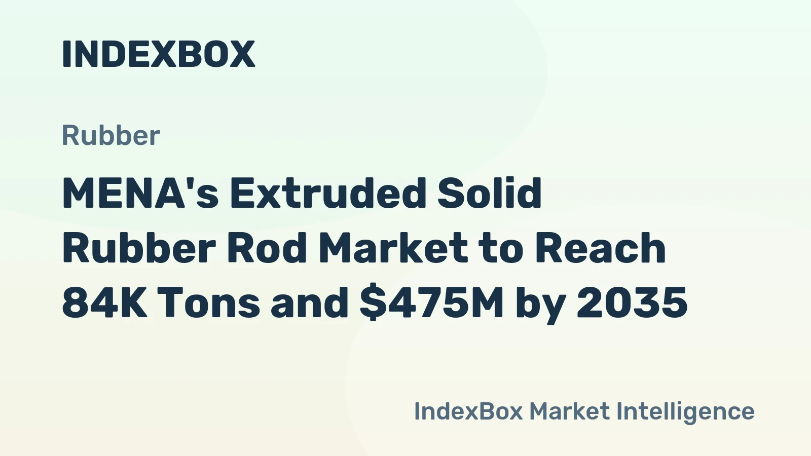 MENA's Extruded Solid Rubber Rod Market to Reach 84K Tons and $475M by 2035