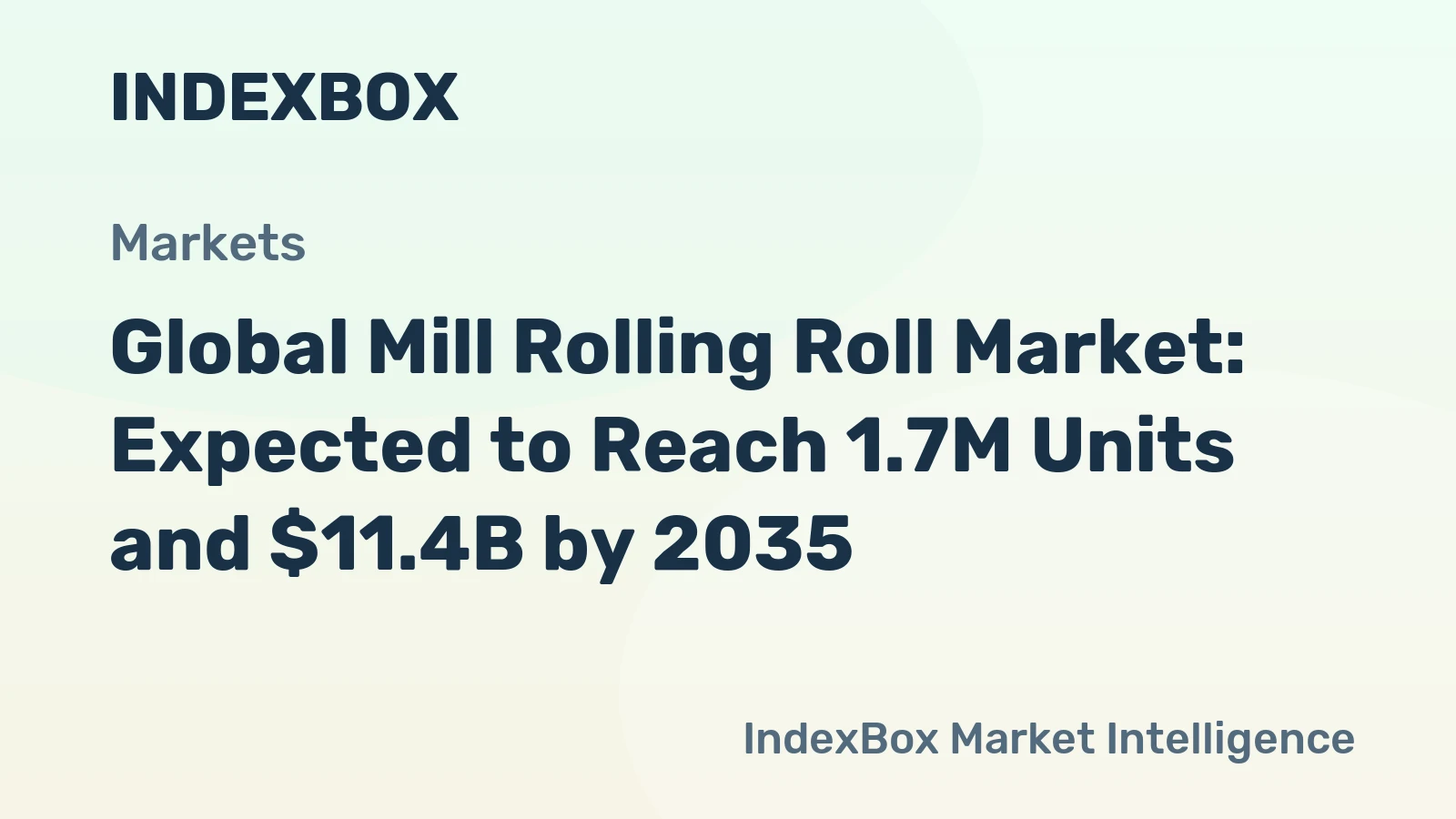 Global Mill Rolling Roll Market: Expected to Reach 1.7M Units and $11.4B by 2035